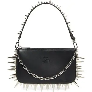 Christian Louboutin Loubila Spike Leather Shoulder Bag - Bk65